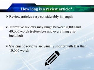 How to write a literature review" ... | PPT