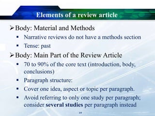 How to write a literature review" ... | PPT