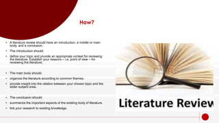 Comprehensive Guide to Conducting Effective Literature Reviews | PDF
