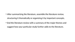Literature Review 11.pptx A literature review can be just a simple ...