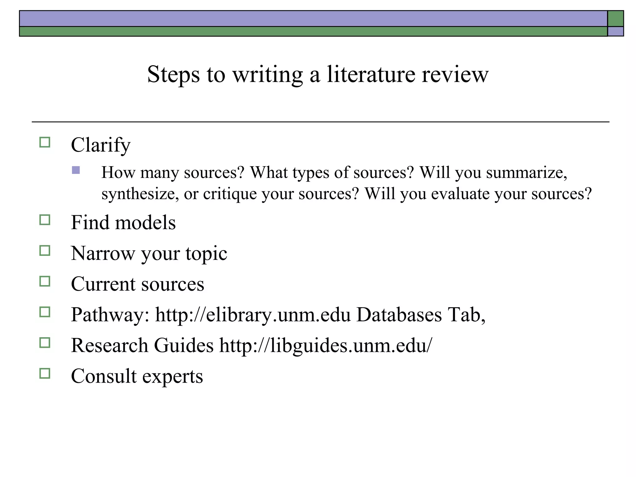 Literature review | PPT