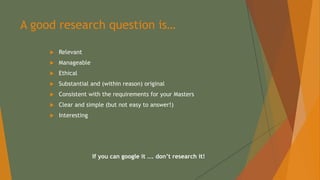 Identifying a research problem and formulating a research question | PPTX