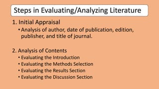 Literature review and theoretical framework | PPTX