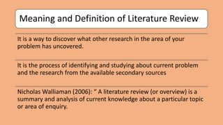 Literature review and theoretical framework | PPTX