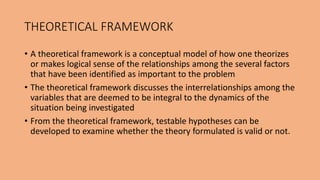 Literature review and theoretical framework | PPTX