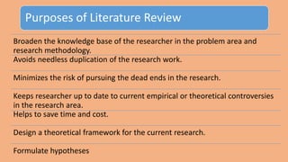 Literature review and theoretical framework | PPTX