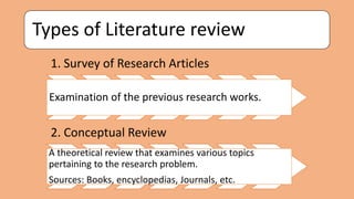 Literature review and theoretical framework | PPTX