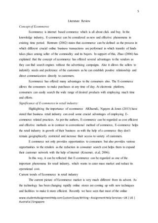 Literature review assignment help | PDF