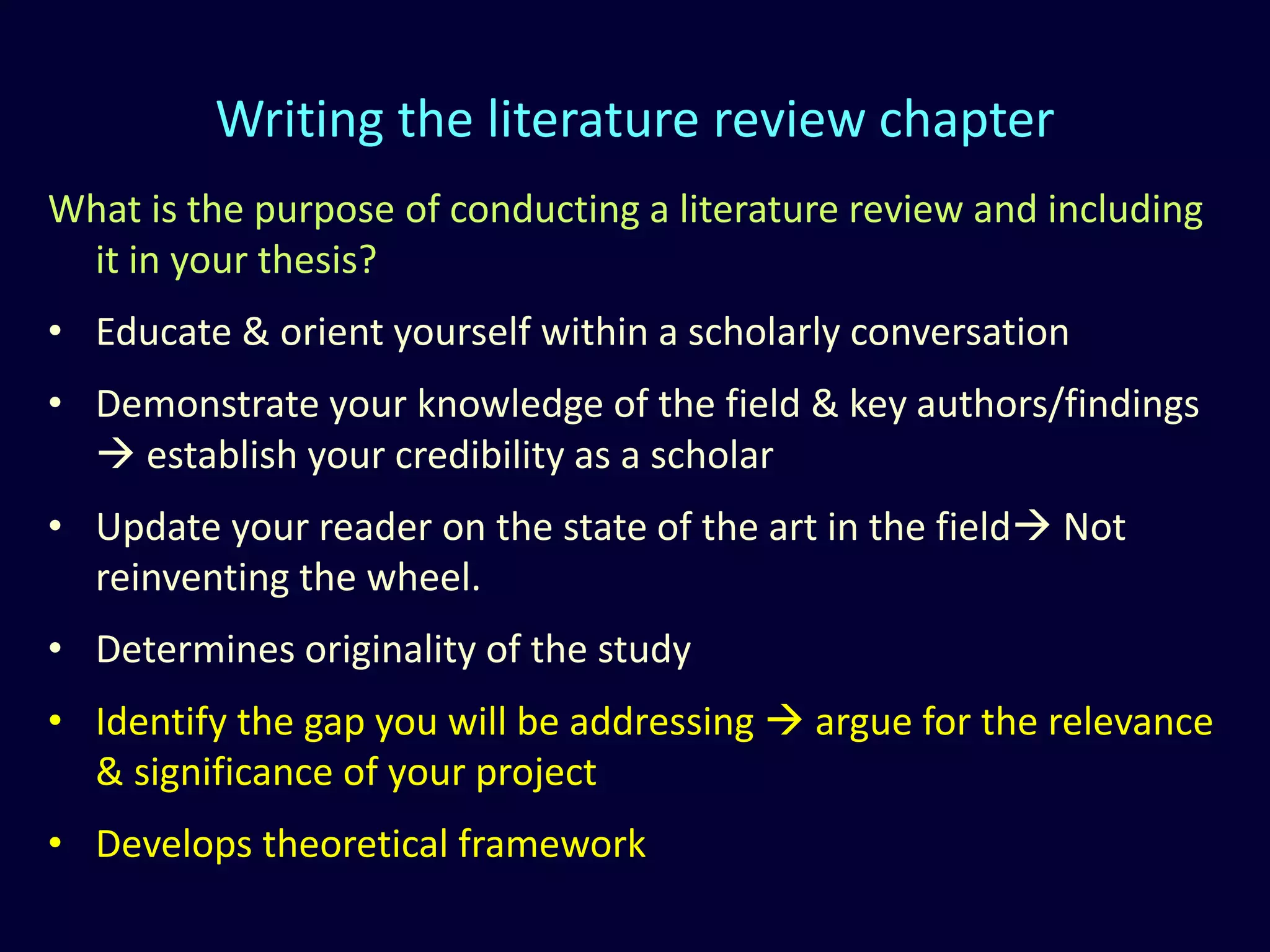 Literature review chapter | PPTX