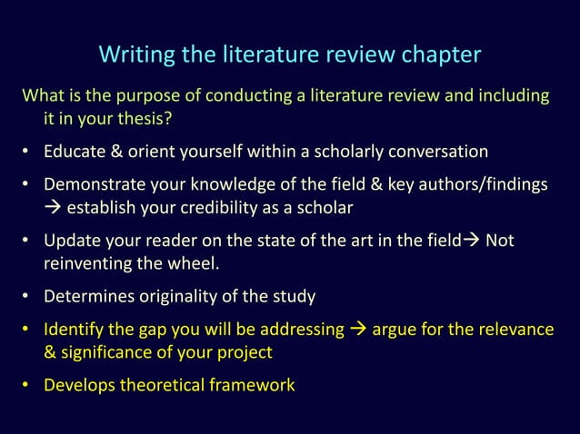 Literature review chapter | PPTX