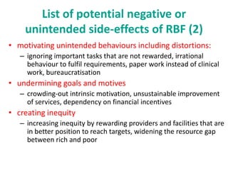 Literature review: Results-based Financing in Maternal and Neonatal ...