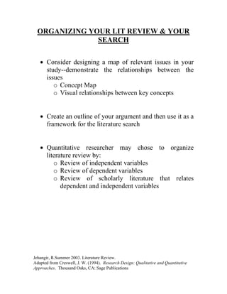 Literature review guide | PDF