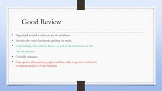 Literature Review in Academic Writing, P | PPTX