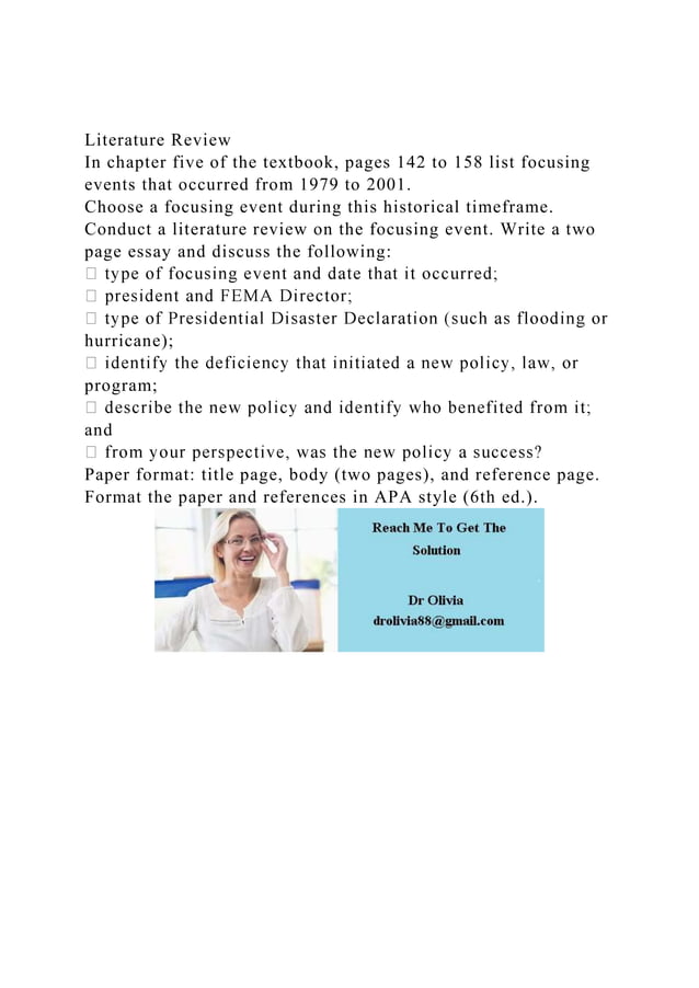 Literature ReviewIn chapter five of the textbook, pages 142 to 1.docx
