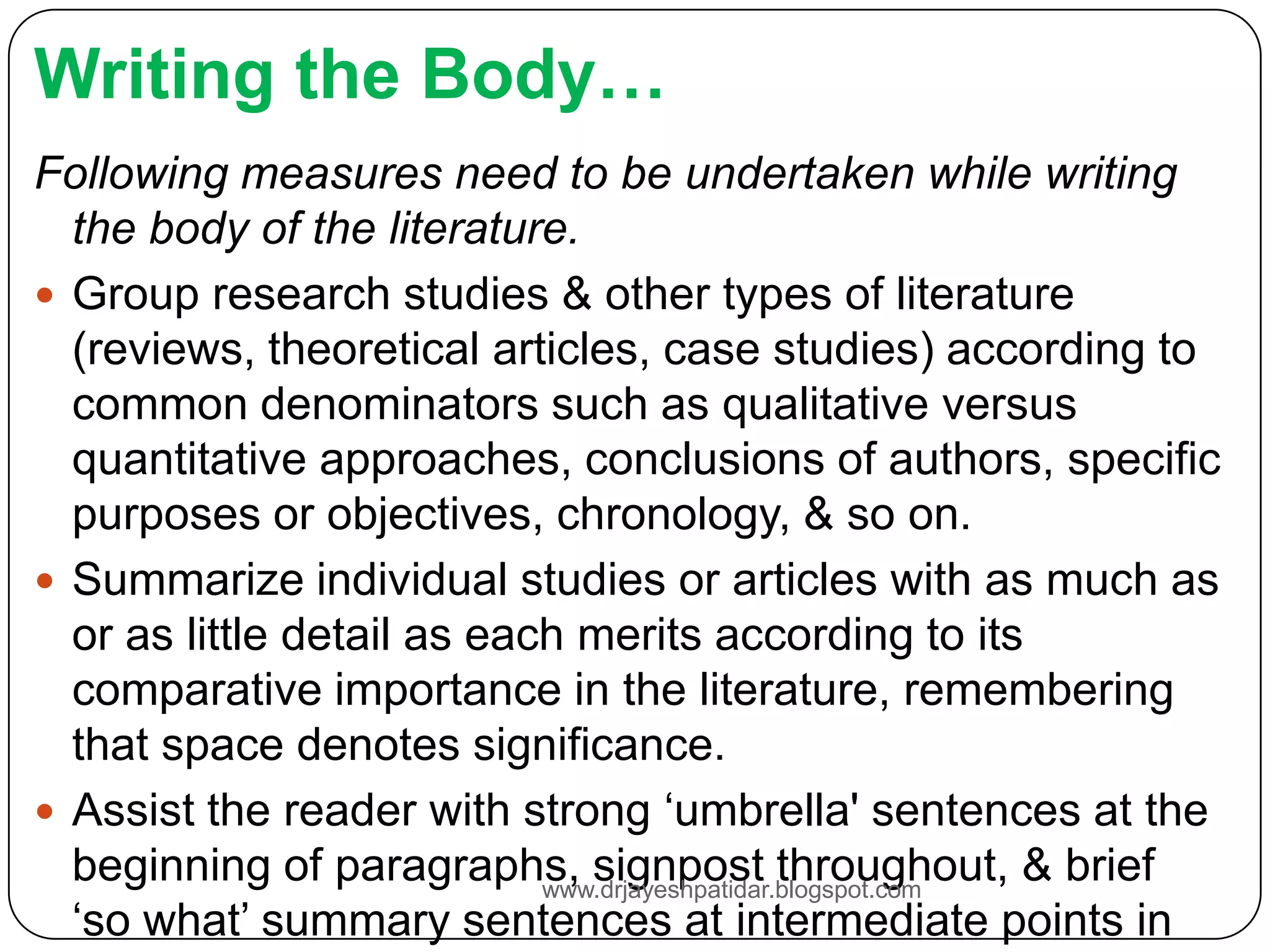 Literature review in research | PPSX