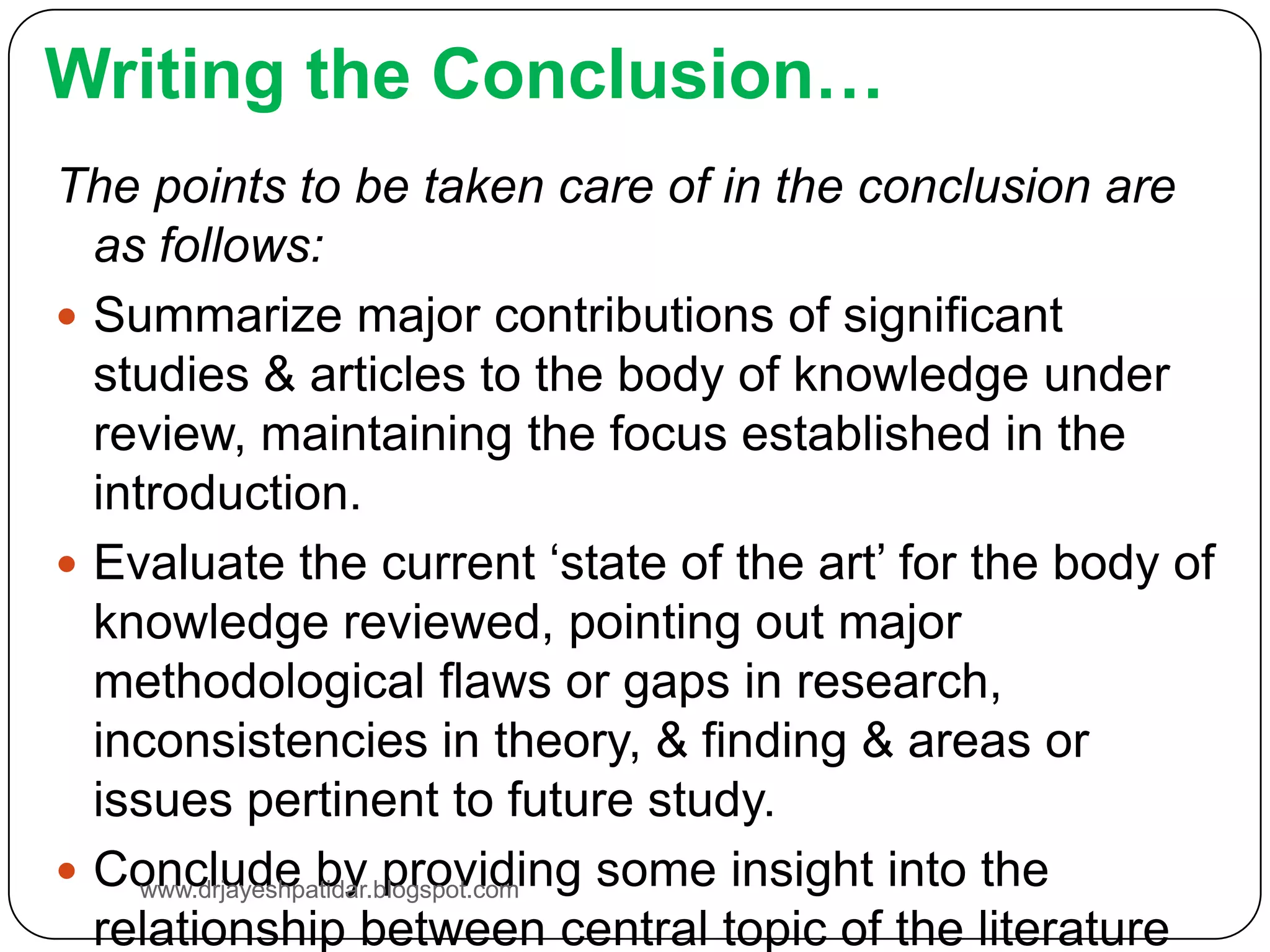 Literature review in research | PPSX