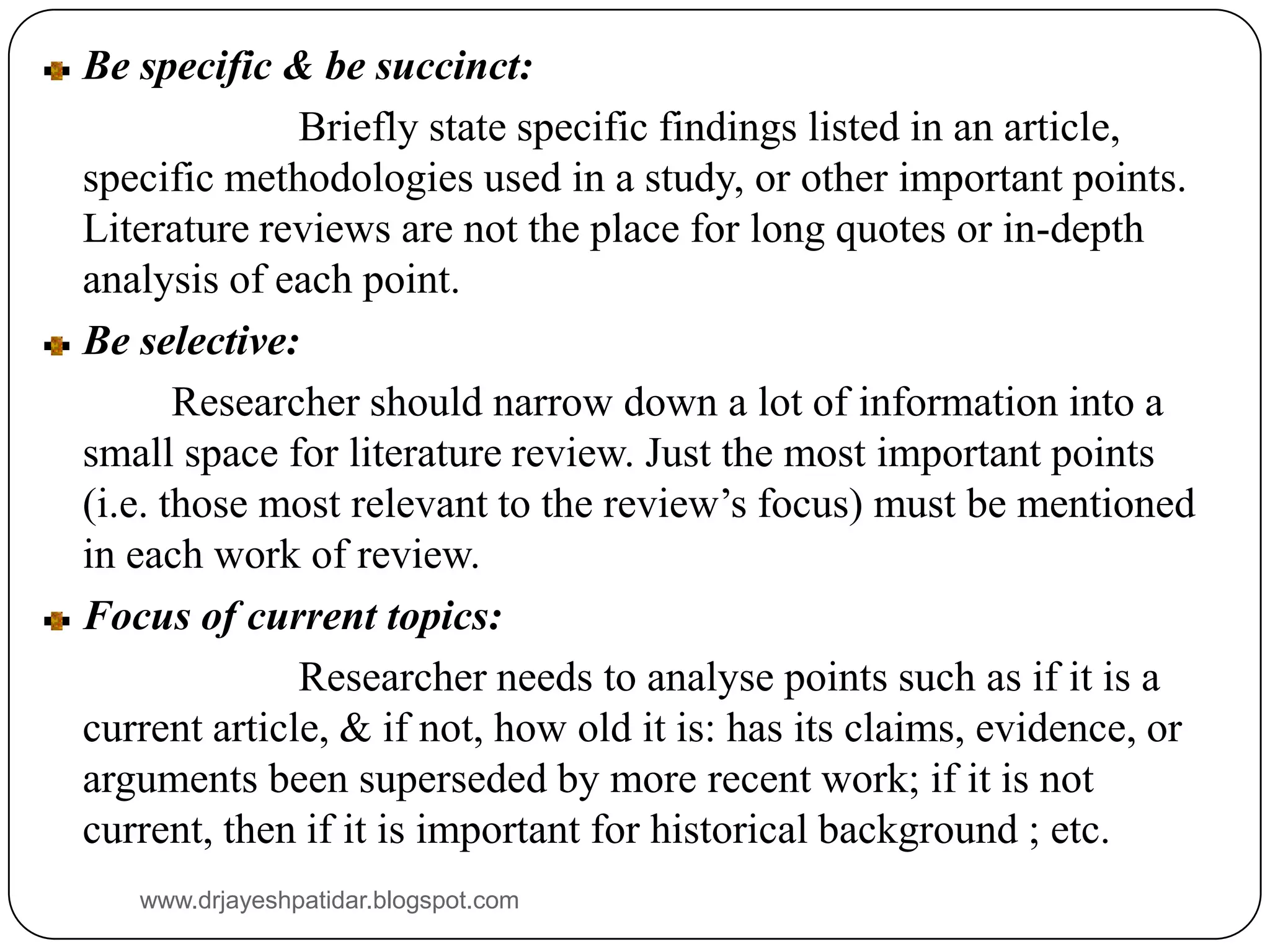 Literature review in research | PPSX