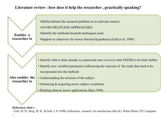 Literature review in research | PPTX