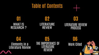 Literature review in research | PPTX