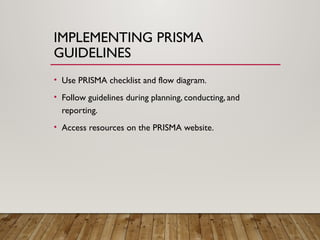Literature review Methods for medical education | PPTX