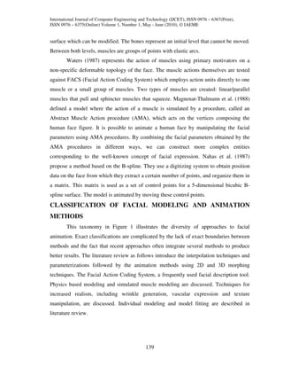 Literature review of facial modeling and animation techniques | PDF