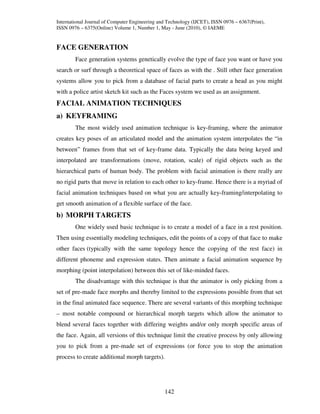 Literature review of facial modeling and animation techniques | PDF