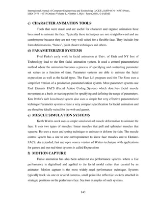 Literature review of facial modeling and animation techniques | PDF