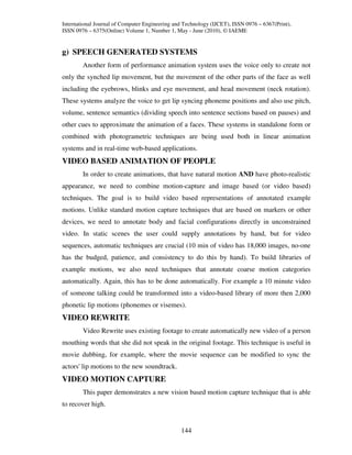Literature review of facial modeling and animation techniques | PDF