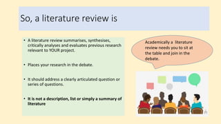 Literature review overview | PPTX