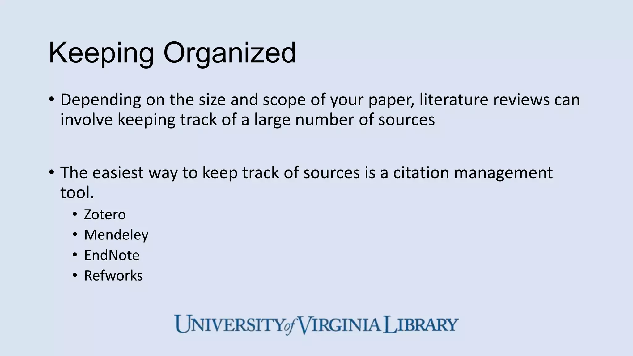 Literature Review: Publish or Perish | PPTX