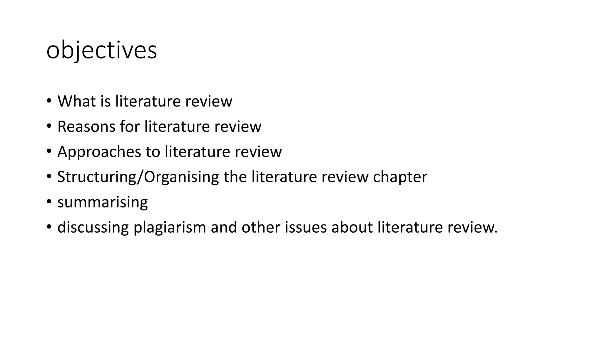 Literature review (presentation) | PPTX