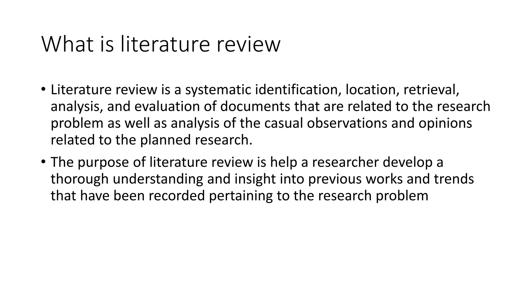 Literature review (presentation) | PPTX