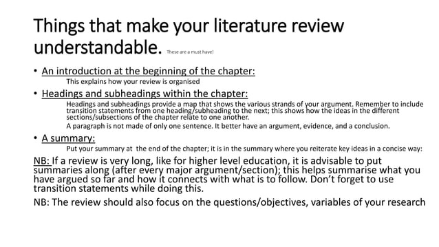 Literature review (presentation) | PPTX