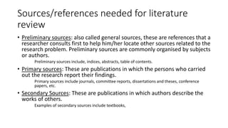 Literature review (presentation) | PPTX