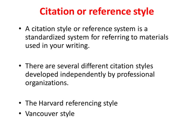 Literature review and referencing
