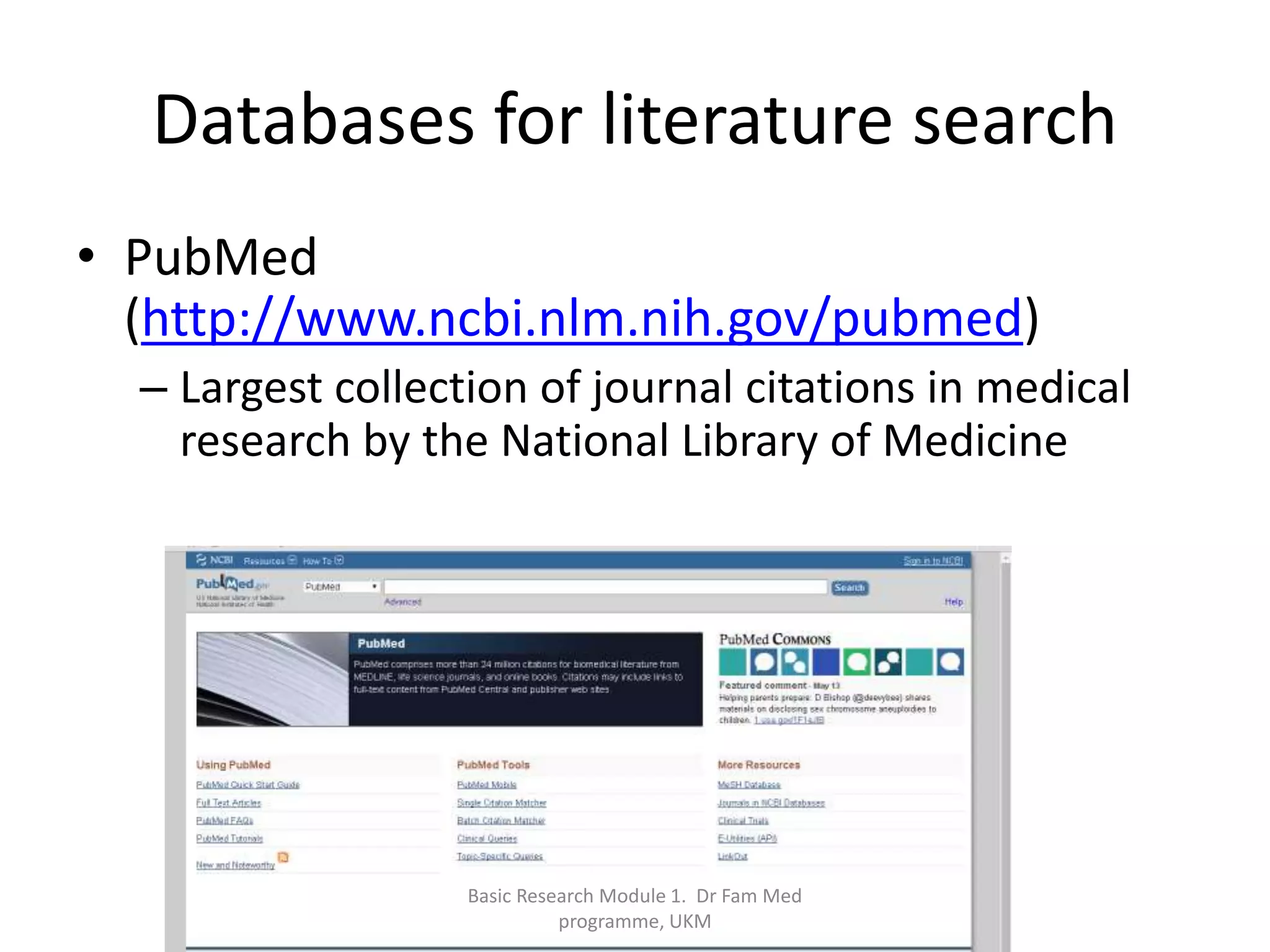 Literature search | PPTX