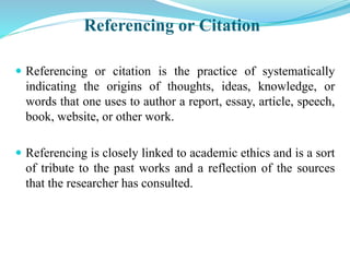 Literature search, referencing | PPTX