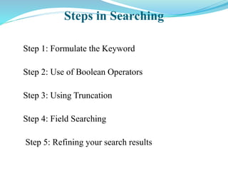 Literature search, referencing | PPTX