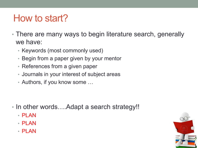 Literature search techniques | PPTX