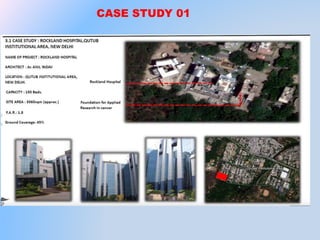 Literature study & analysis on hospital design | PPTX