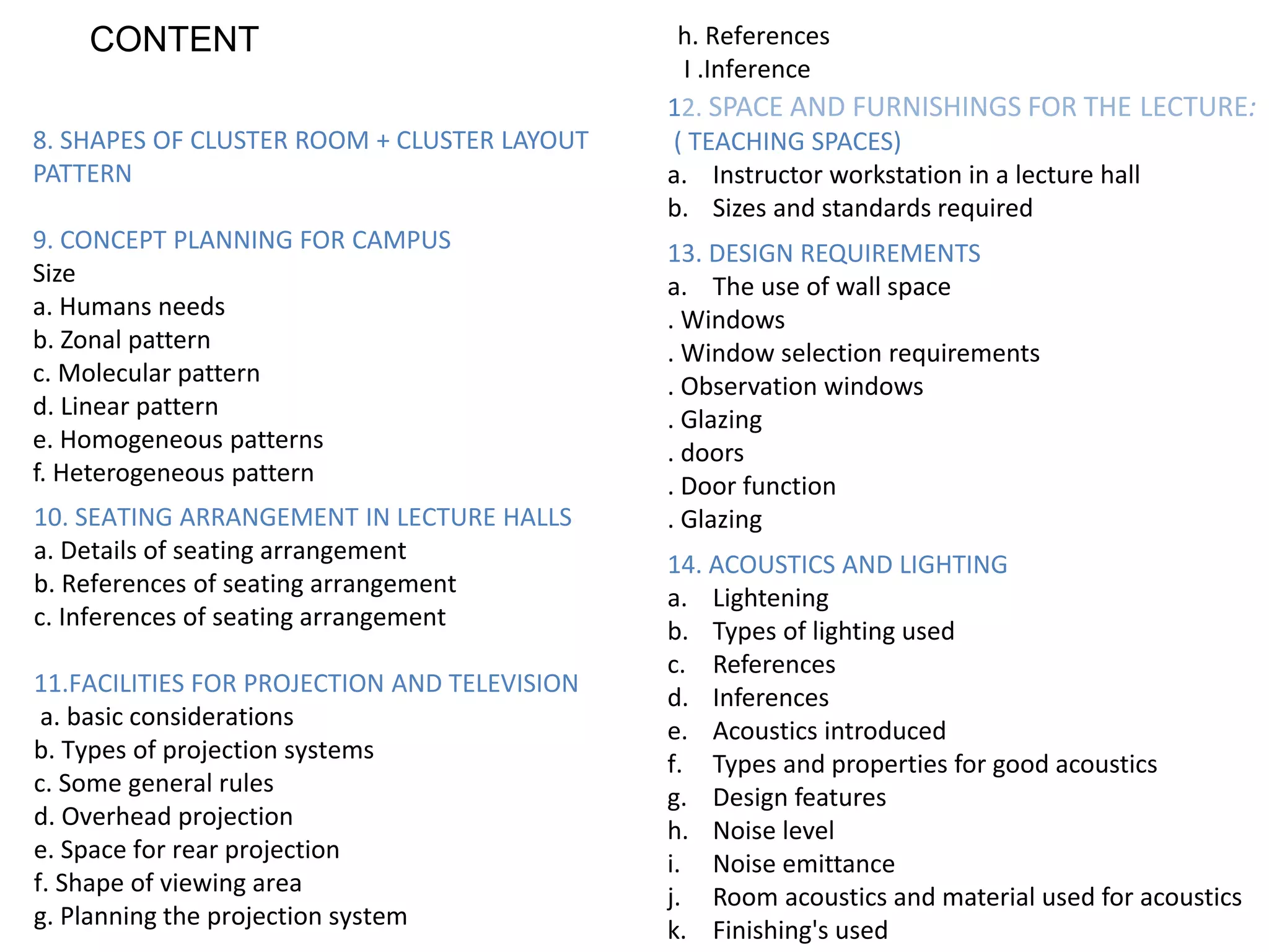 Literature Study on Lecture halls and Libraries | PDF