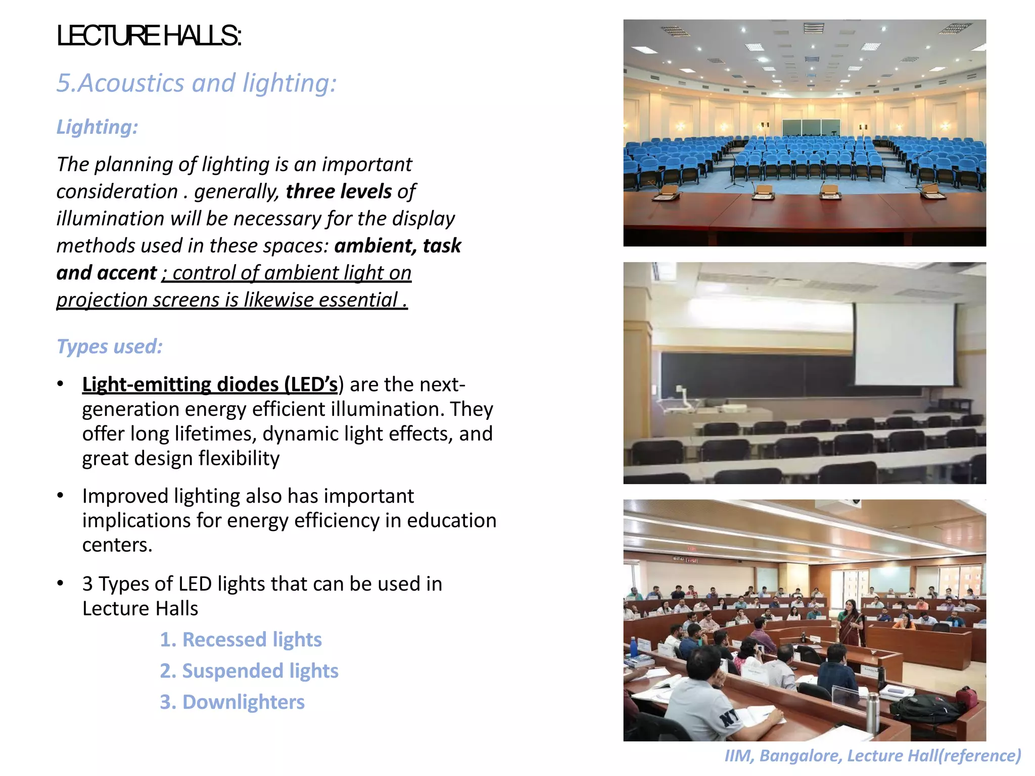 Literature Study on Lecture halls and Libraries | PDF