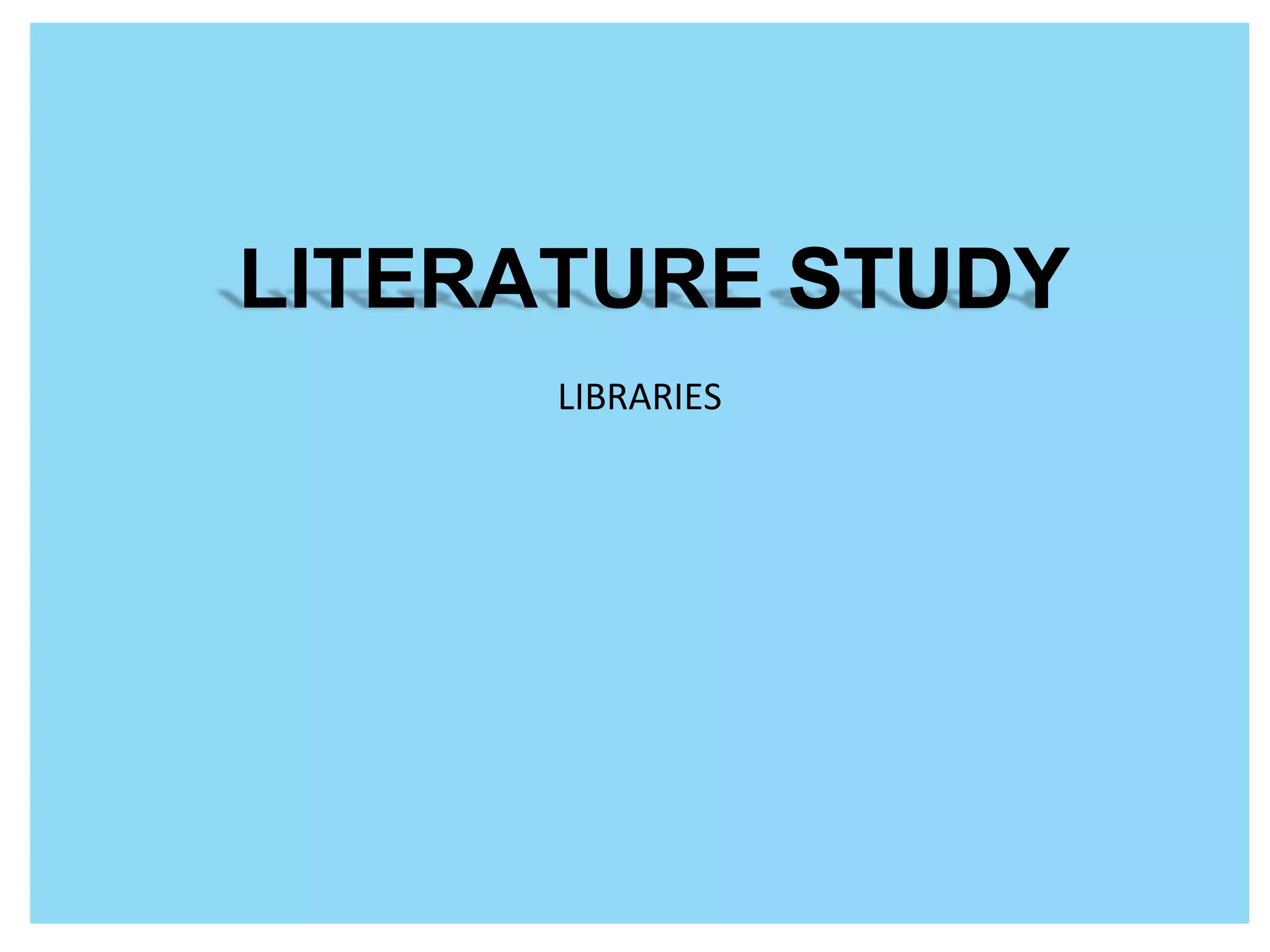 Literature Study on Lecture halls and Libraries | PDF