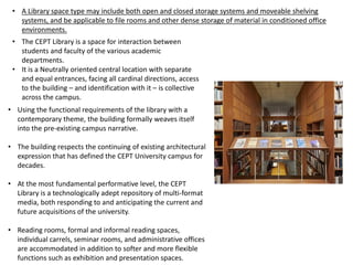 Literature Study on Lecture halls and Libraries | PDF