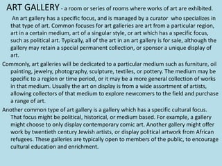 Literature study on art gallery | PPTX