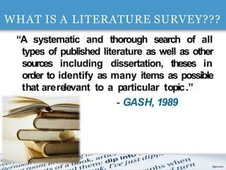literature survey-Lecture 2.pptx | Search | Internet