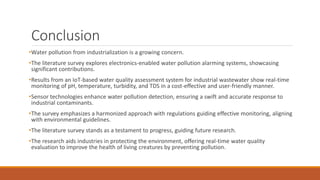 Industry released Water pollution alarming system | PPTX