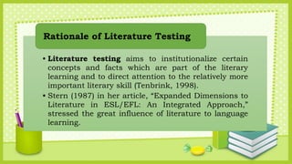 Literature Testing | PPTX
