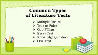 Literature Testing | PPTX