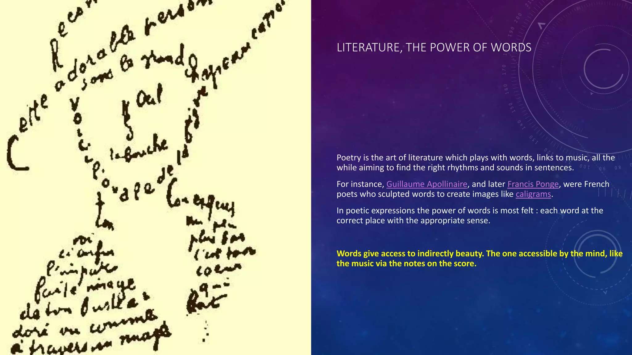 Literature the power of words | PPTX